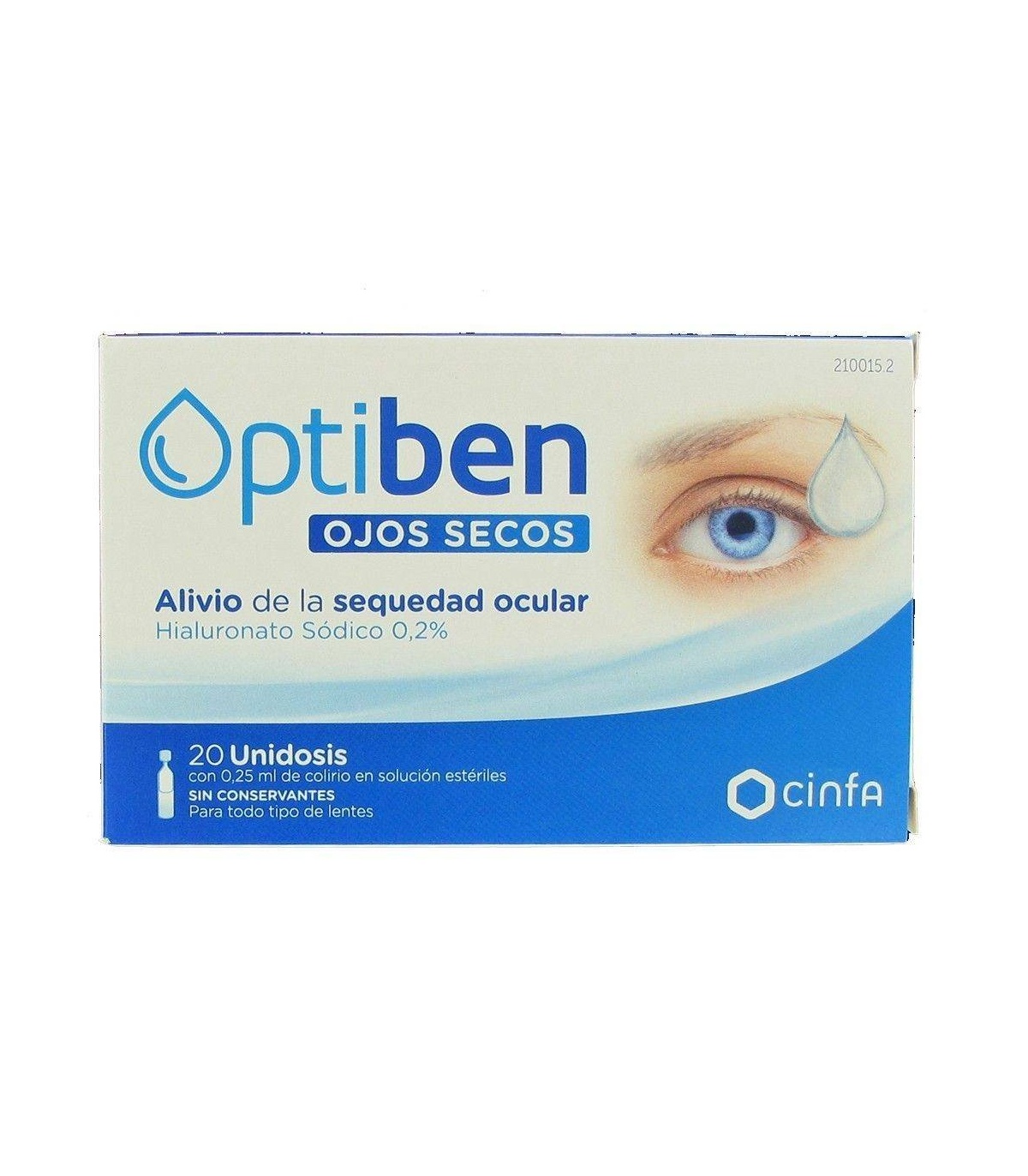 Optiben gotas oculares ojos secos 20 unidosis
