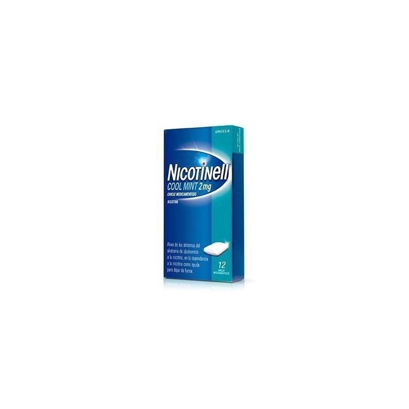 NICOTINELL COOL MINT 2 MG 12 CHICLES MEDICAMENTO, MEDICAMENTOS